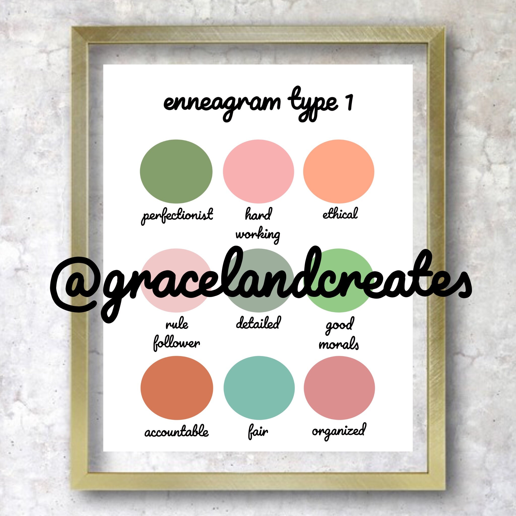 Enneagram 1 High Quality Poster Printable - Etsy