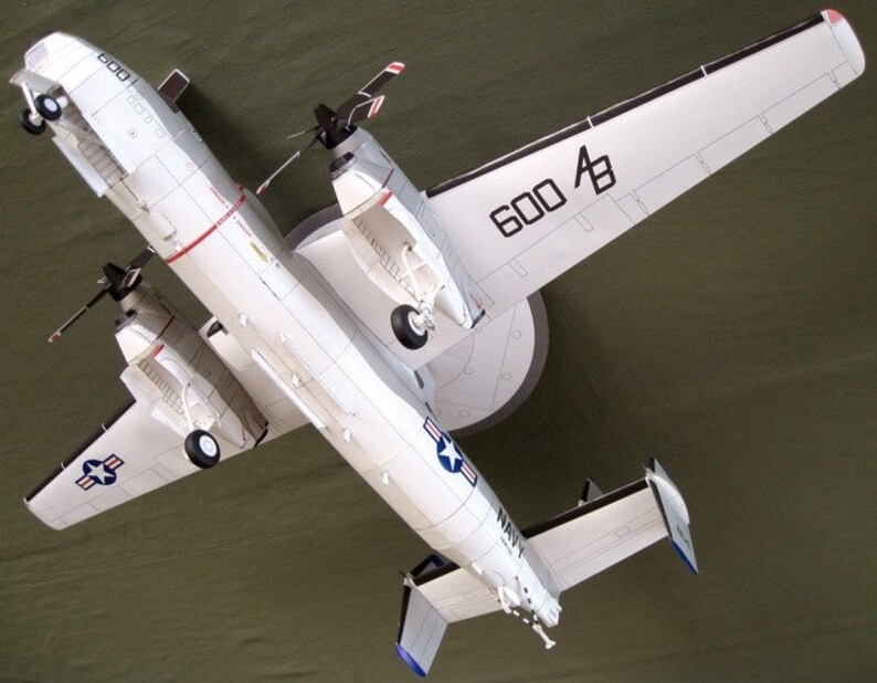 E-2 Hawkeye Aircraft Carrier Turboprop Plane Papercraft Paper - Etsy