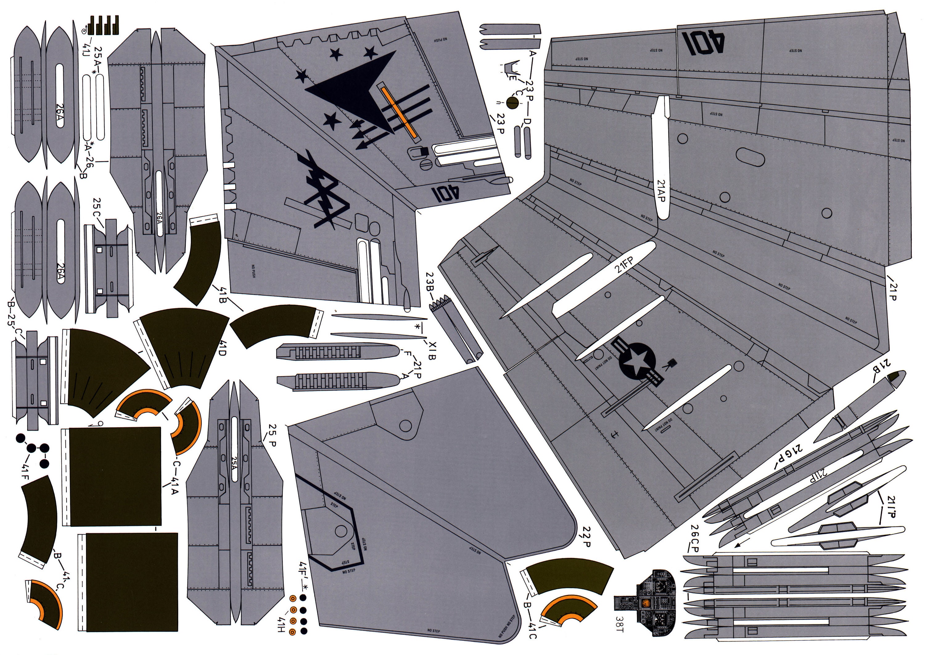 F-18 Hornet Aircraft PaperCraft Farbmodellpläne & | Etsy