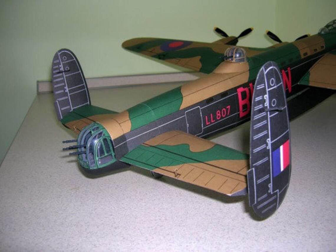 Avro Lancaster Bomber Aircraft PaperCraft Paper Color Model | Etsy