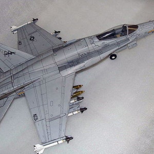 F-18 Hornet Aircraft Papercraft Paper Color Model Plans & Instructions ...