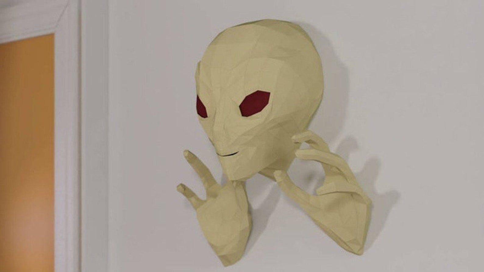 Alien Papercraft 3D Paper Model Paper Craft Wall Decoration - Etsy