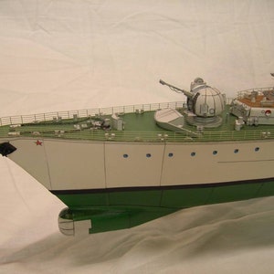 Sovremenny Class Destroyer Soviet Battle Ship Papercraft Paper Color ...