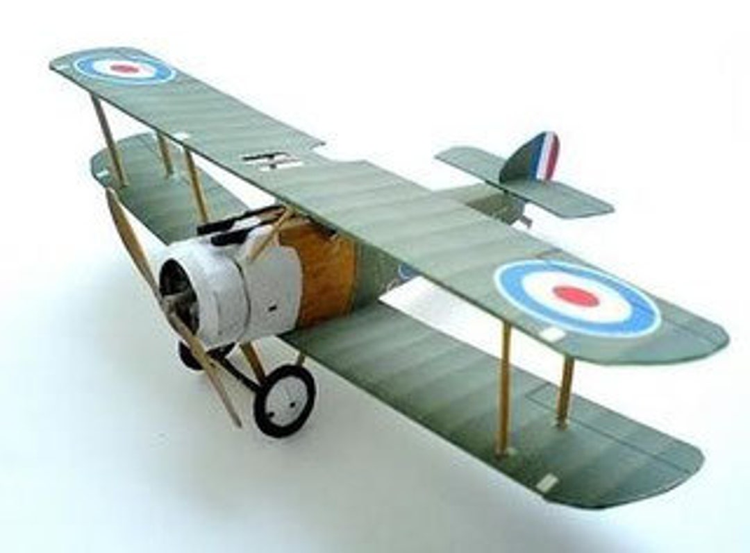 Sopwith Camel Aircraft Biplane Papercraft 3D Paper Color Model Plans ...