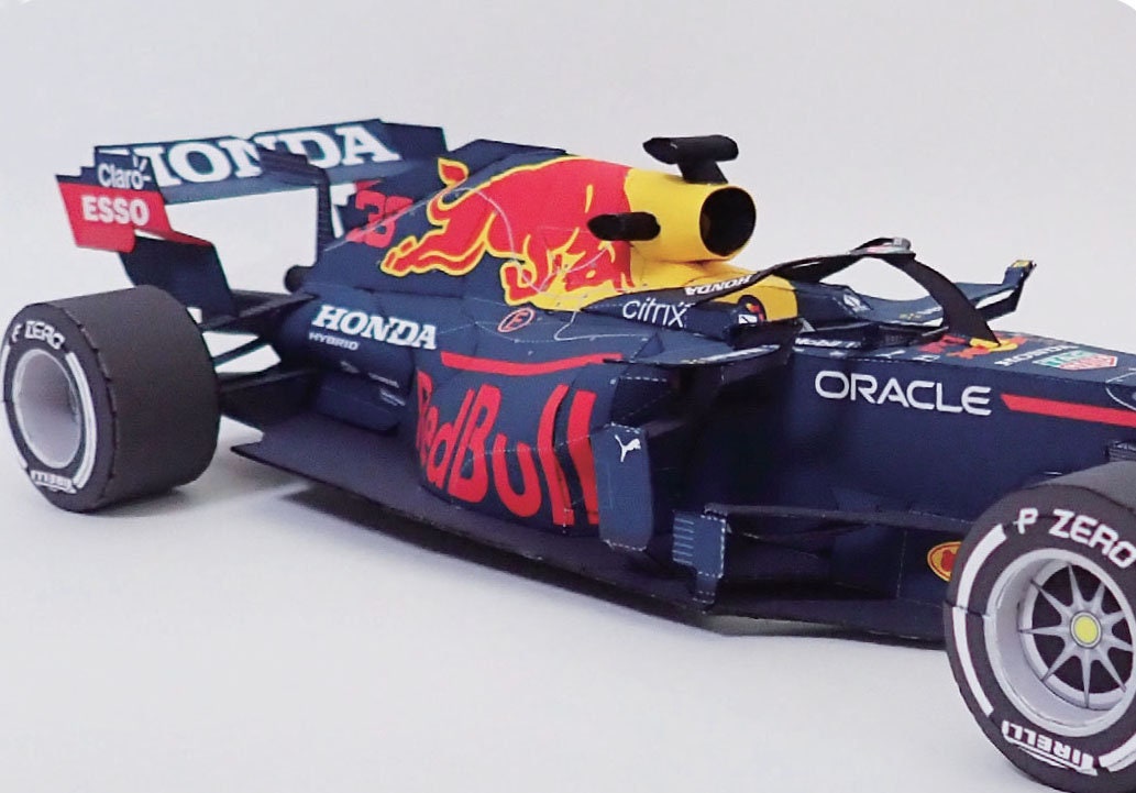 Red Bull F1 Racing Car PaperCraft Paper Color Model Plans & - Etsy ...