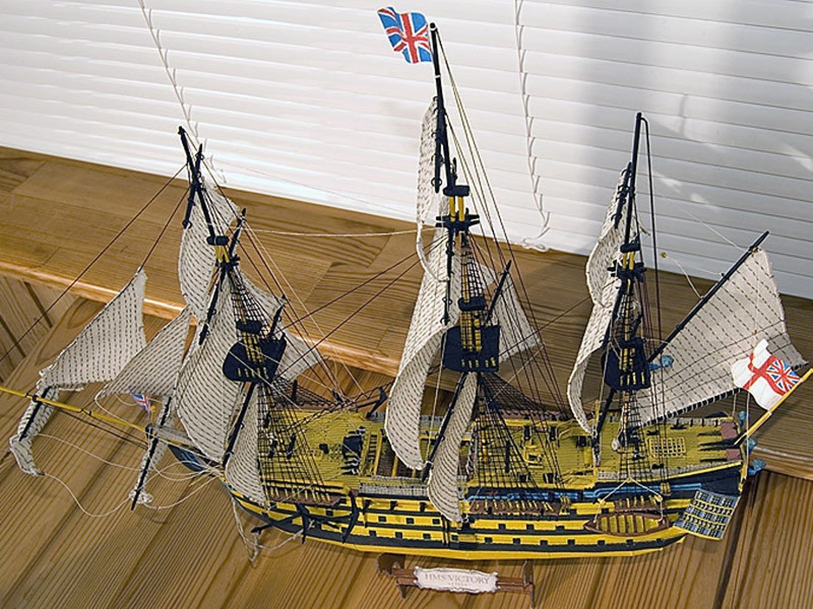 HMS Victory BattleShip PaperCraft Paper Color Model Plans & | Etsy