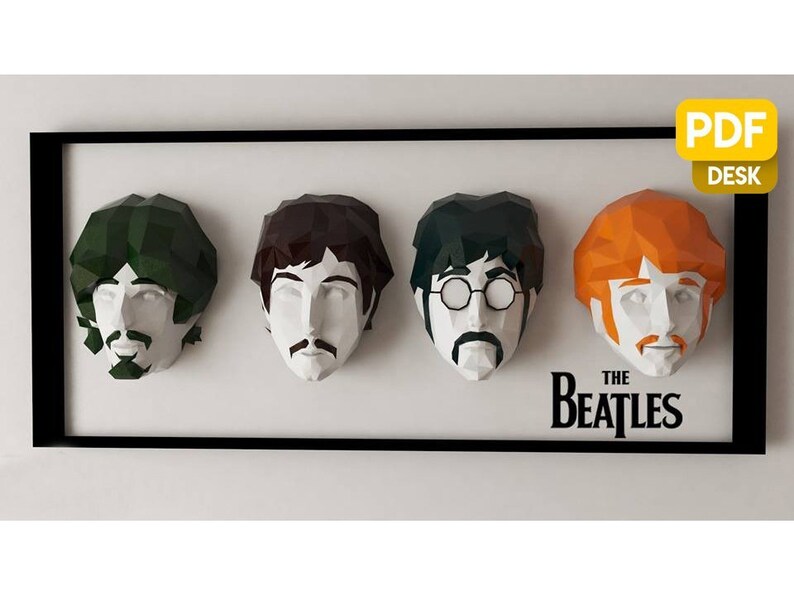The Beatles Papercraft 3D Paper Models Paper Craft Home | Etsy UK