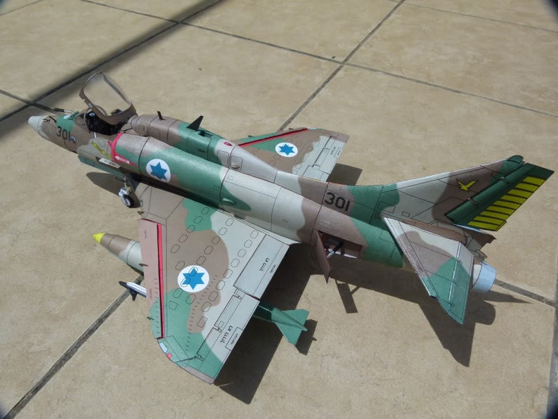 A-4 Skyhawk Aircraft Papercraft Paper Color Model Plans & - Etsy Hong Kong