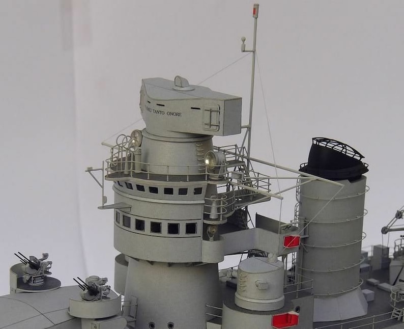Italian Conte Di Cavour Battleship Papercraft Paper Color - Etsy