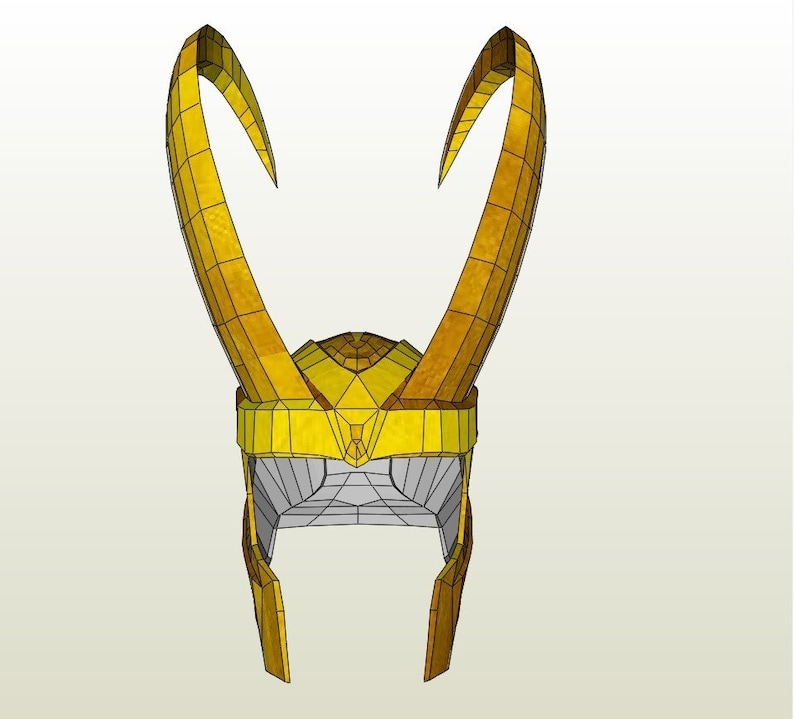 Loki Helmet Papercraft 3D Paper Model Mask Paper Craft - Etsy