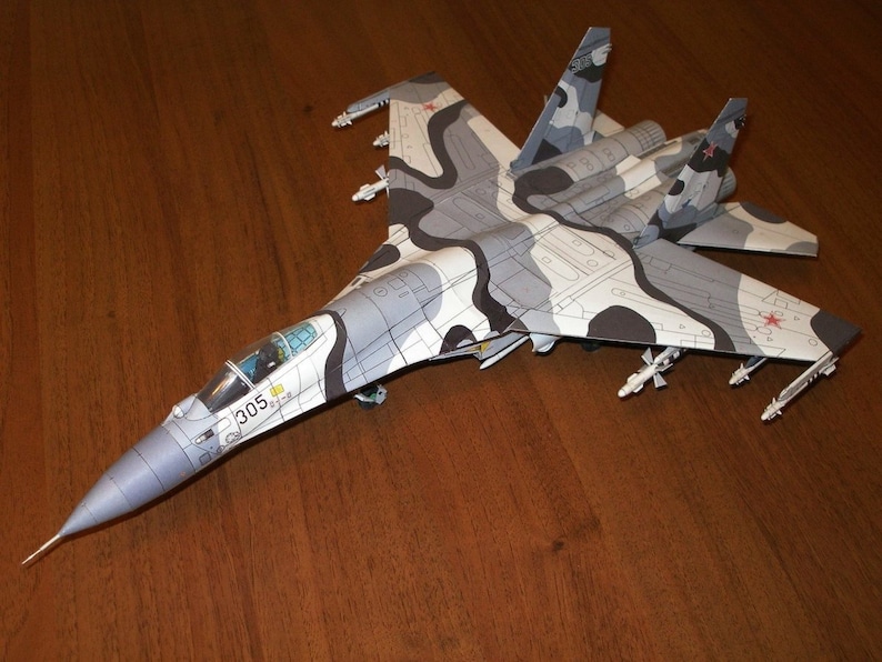 Sukhoi Su-27 Flanker Attack Fighter Aircraft Papercraft Paper - Etsy Canada