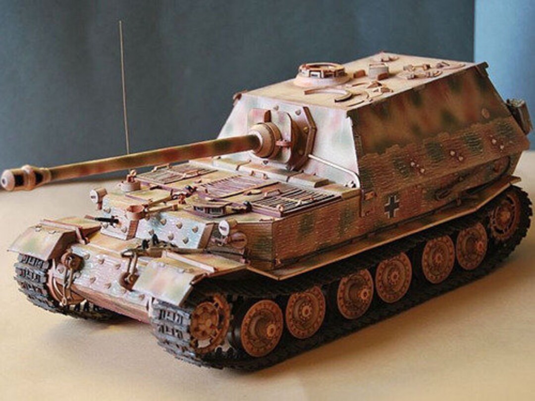 Tiger I Elephant German Tank Papercraft Paper Color Model - Etsy UK