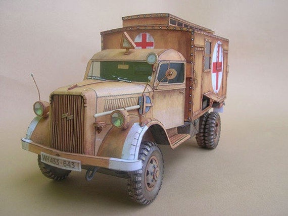 Opel Blitz Truck Papercraft Paper Color Model Plans & | Etsy Israel