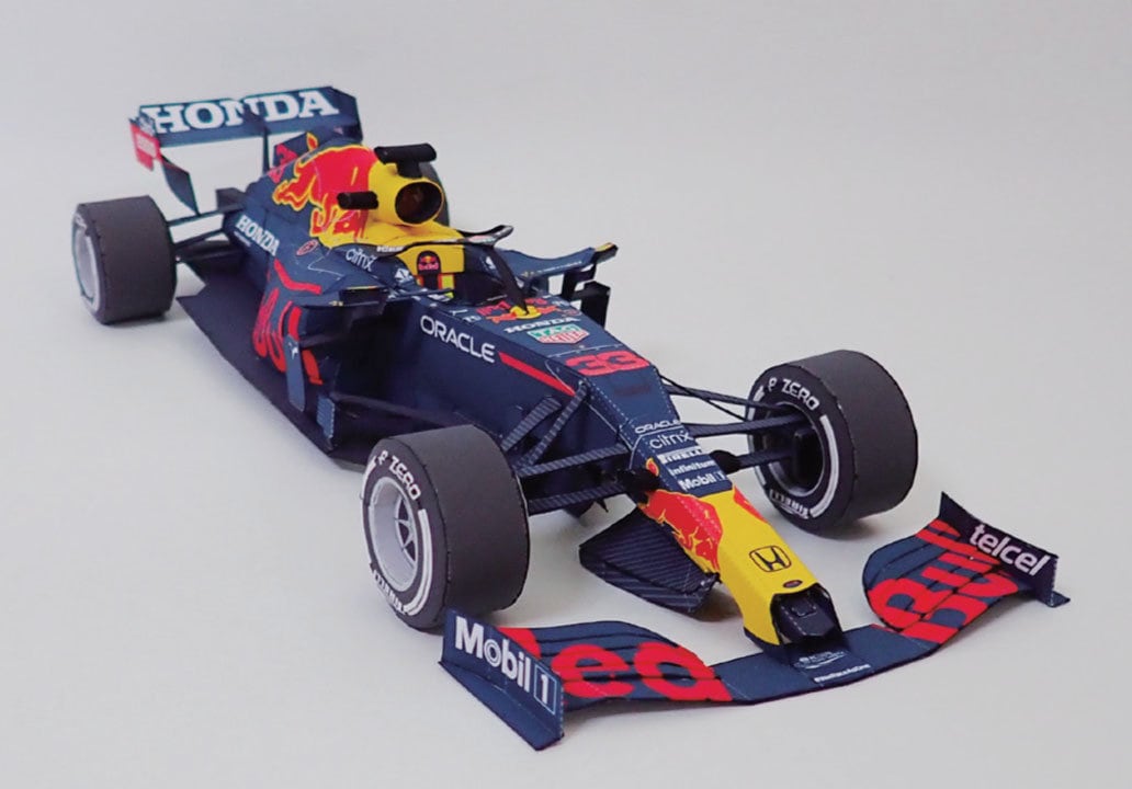 Red Bull F1 Racing Car Papercraft Paper Color Model Plans & | Etsy India