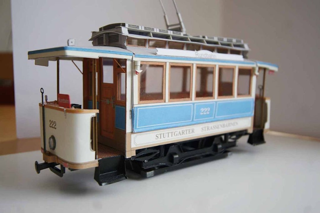 Stuttgart Tram Train Papercraft Paper Color Model Plans & Instructions ...