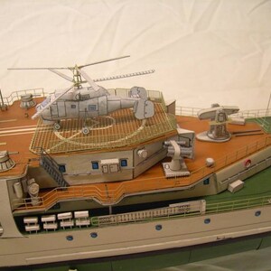Sovremenny Class Destroyer Soviet Battle Ship Papercraft Paper Color ...