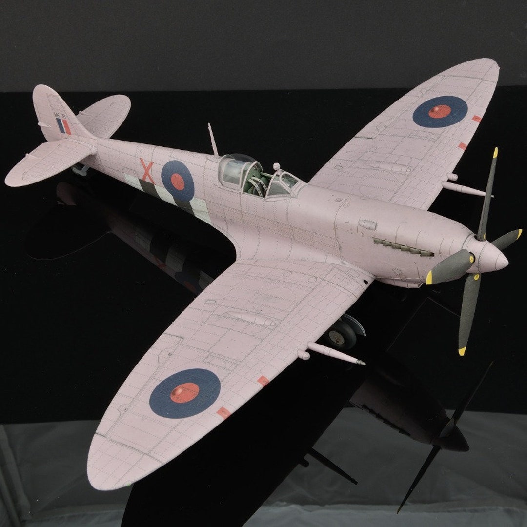 Supermarine Spitfire Aircraft 3D Paper Craft Fighter Aircraft Color ...