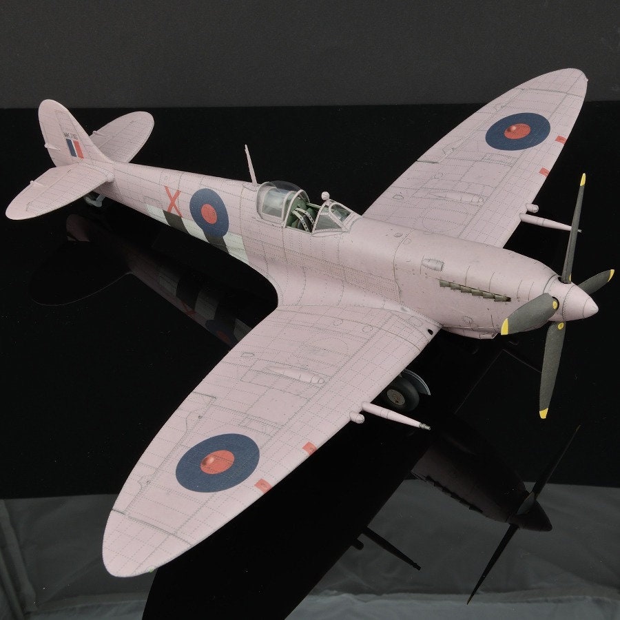 Supermarine Spitfire Aircraft 3D Paper Craft Fighter Aircraft - Etsy ...