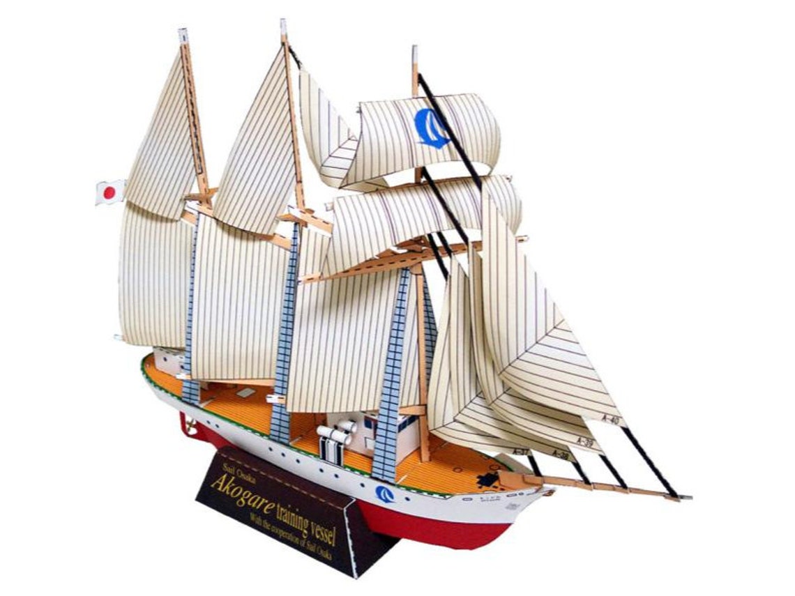 Akogare Frigate 3D Paper Model Boat Ship Vessel PaperCraft | Etsy