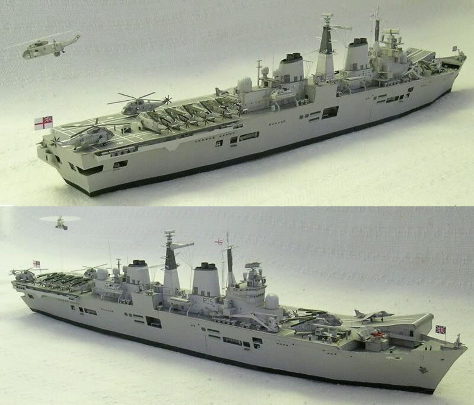 HMS Invincible Aircraft Carrier Ship Papercraft Paper Color | Etsy UK