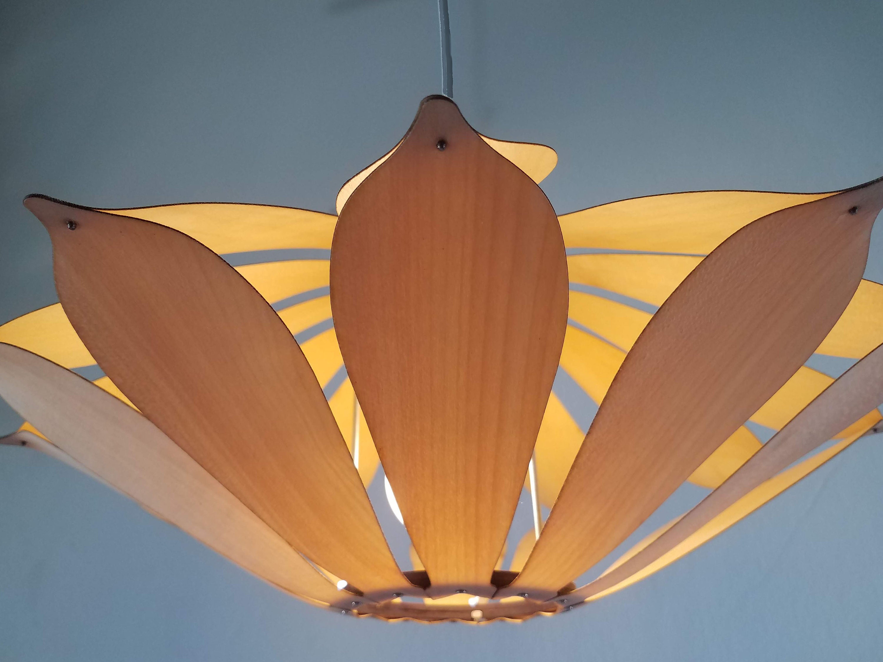 Wood Pendant Light Wood Pendant Lamp Lamp Shade Chandelier - Etsy