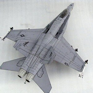 F-18 Hornet Aircraft Papercraft Paper Color Model Plans & Instructions ...