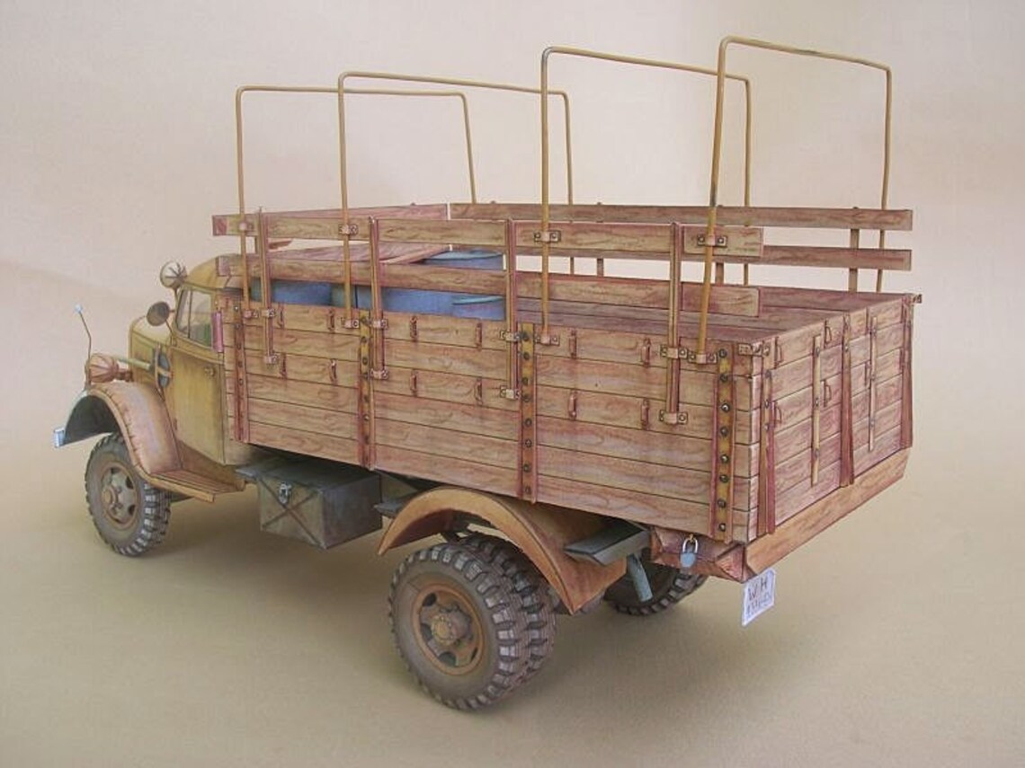 Opel Blitz Truck Papercraft Paper Color Model Plans & - Etsy UK