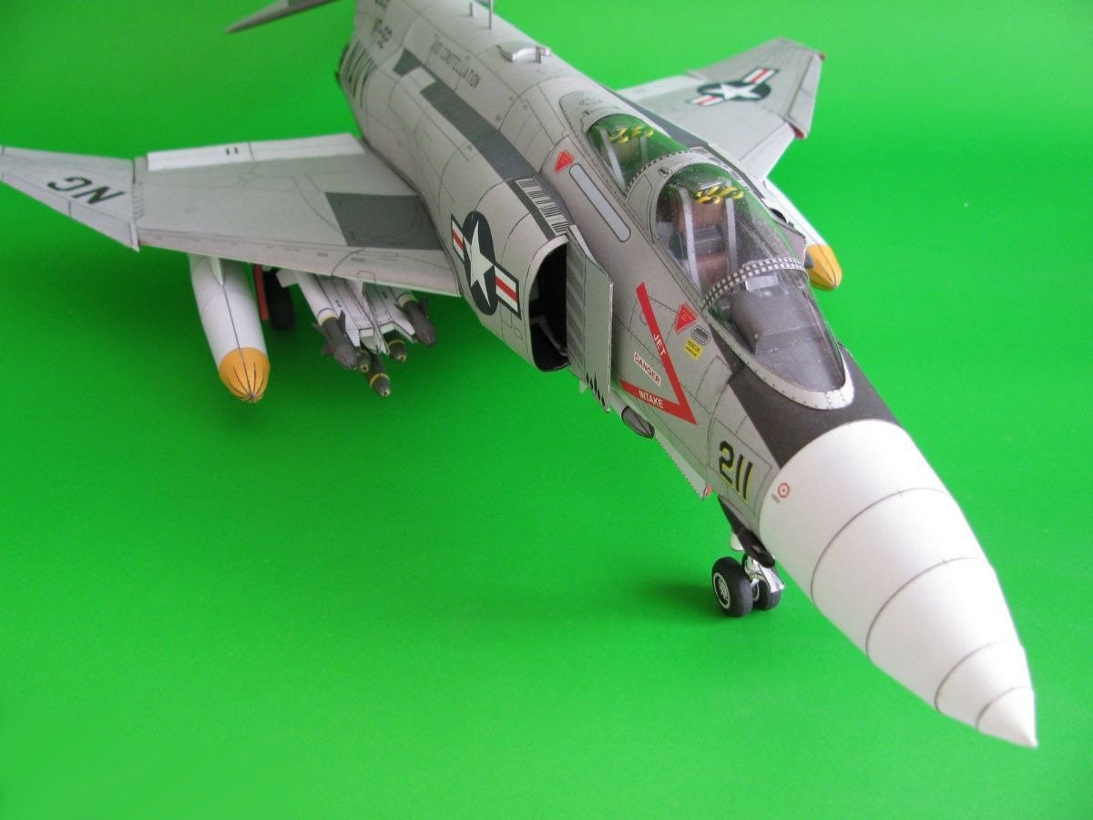 Navy F-4 Phantom 3D Attack Fighter Aircraft Papercraft Paper - Etsy Canada