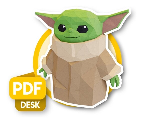 Baby Yoda Papercraft 3D Paper Model Paper Craft Home Decor | Etsy Hong Kong