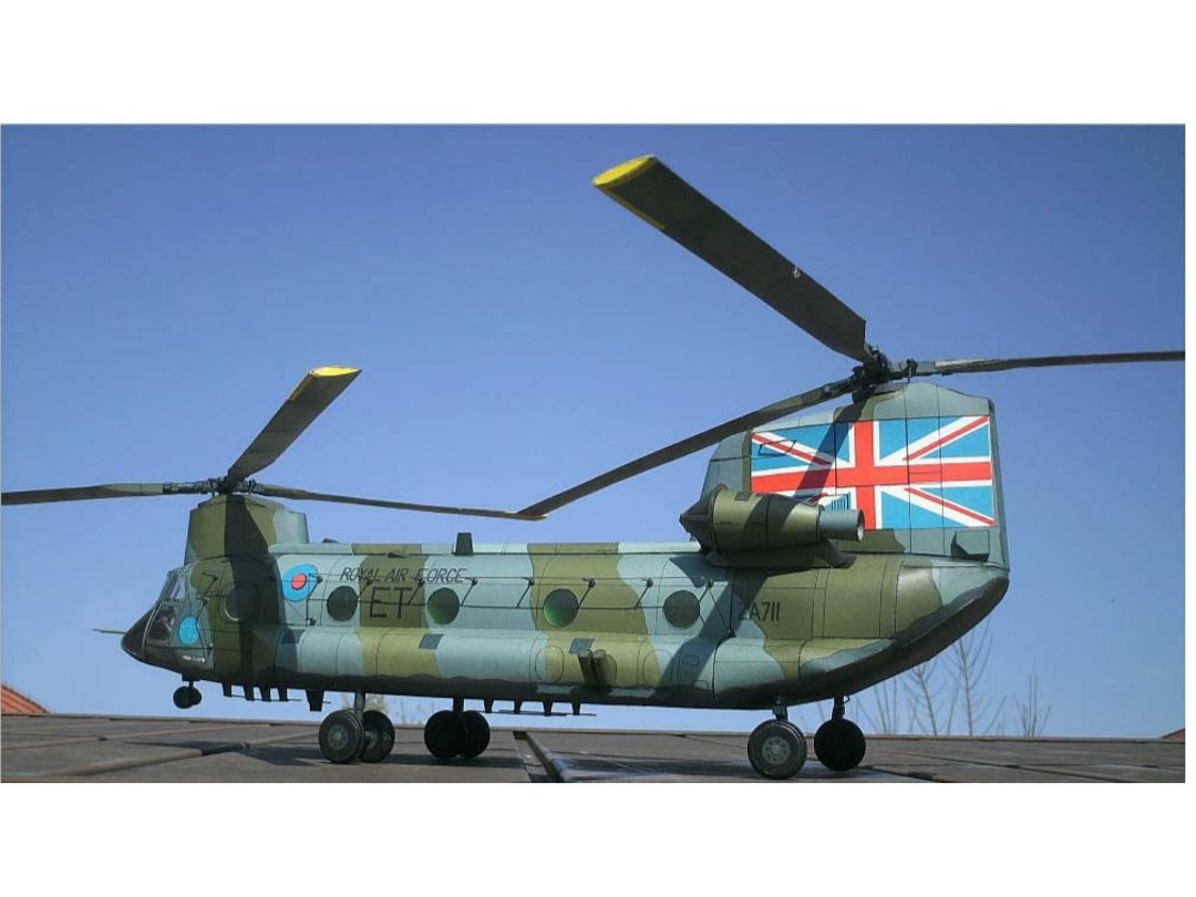 Papercraft, 3D Model Helicopter, Paper Helicopter, Digital File Plans ...