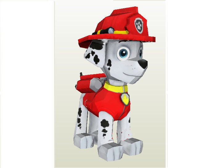 Paw Patrol Papercraft 3D Paper Model Paper Craft Paper - Etsy Norway