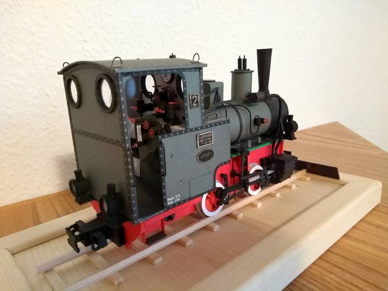 Steam Locomotive Train Papercraft Paper Color Model Plans & - Etsy
