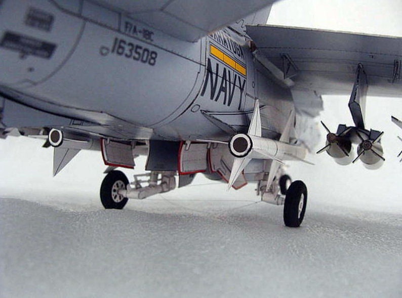F-18 Hornet Aircraft Papercraft Paper Color Model Plans & - Etsy Canada