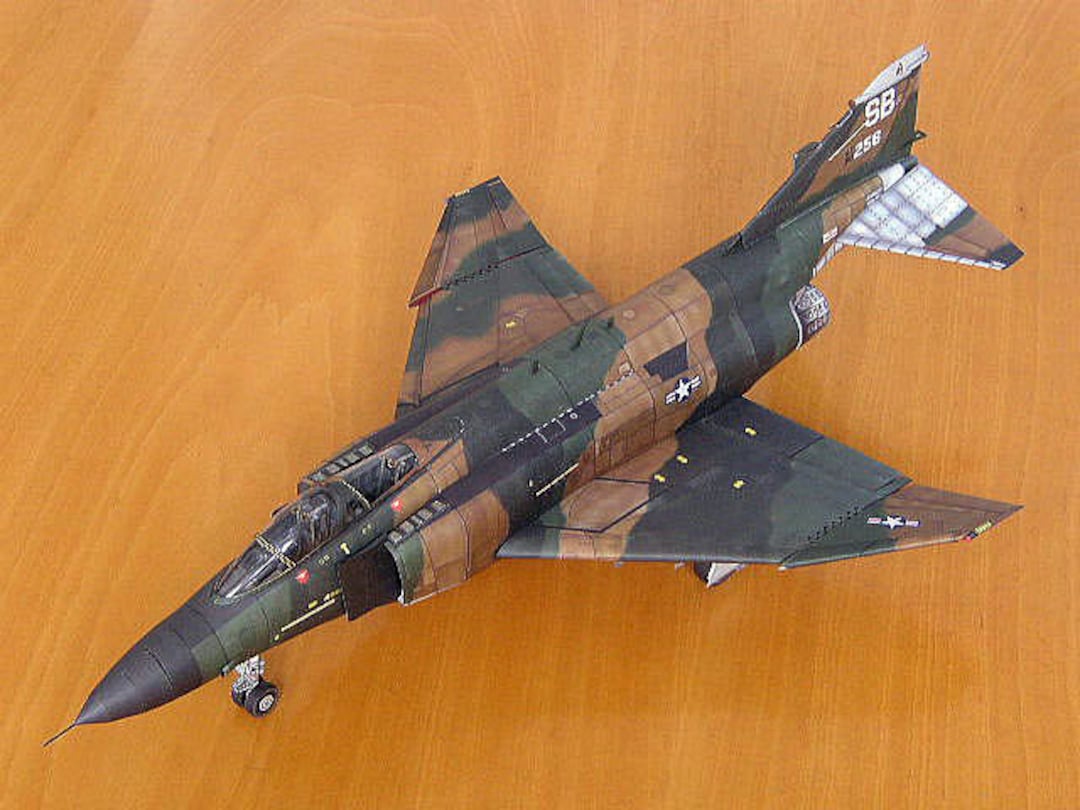 F-4 Phantom Aircraft Papercraft Paper Color Model Plans & Instructions ...