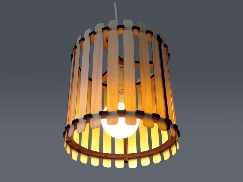 Wood Pendant Light Wood Pendant Lamp Lamp Shade Chandelier - Etsy