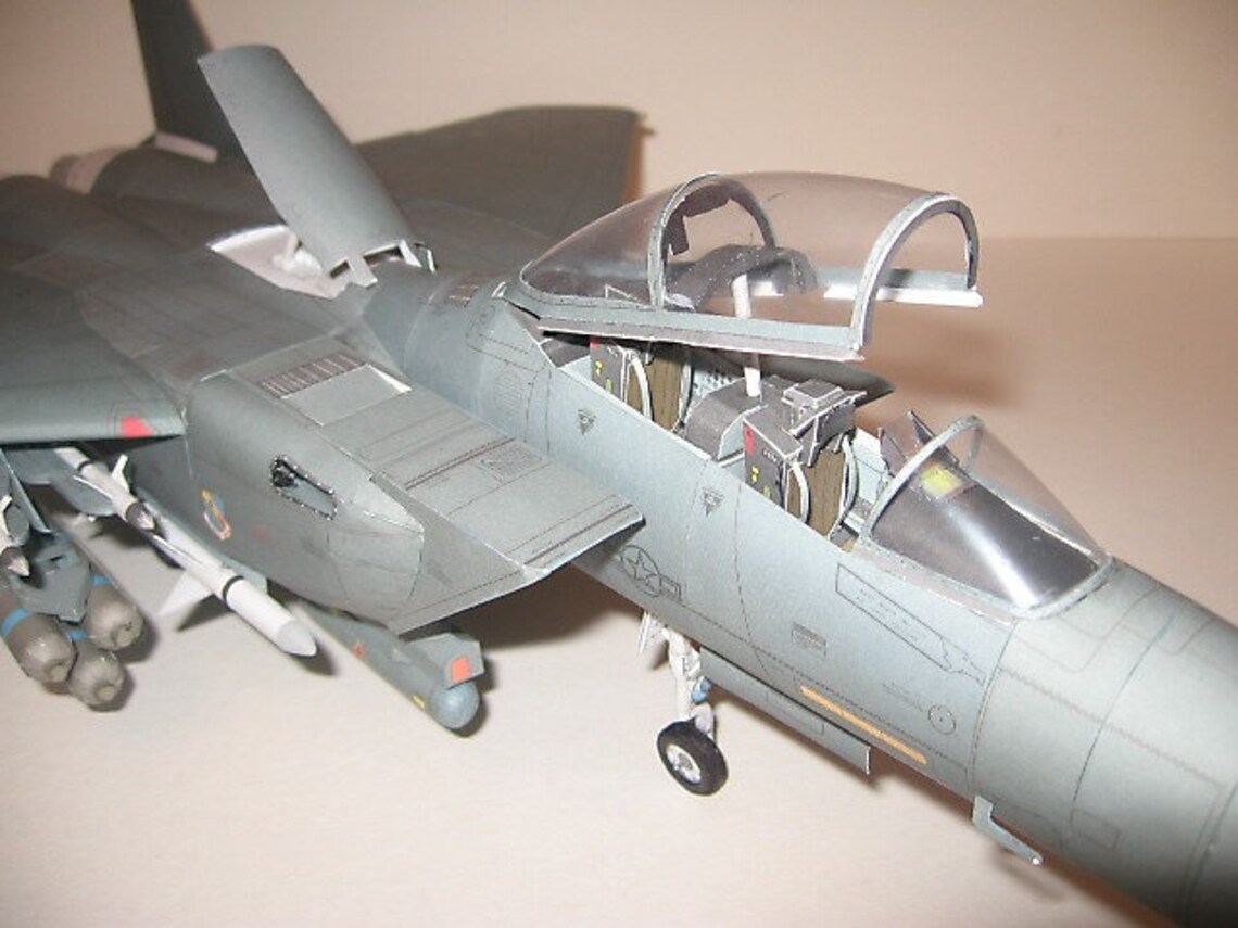 F-15 Strike Eagle Aircraft PaperCraft Paper Color Model Plans | Etsy