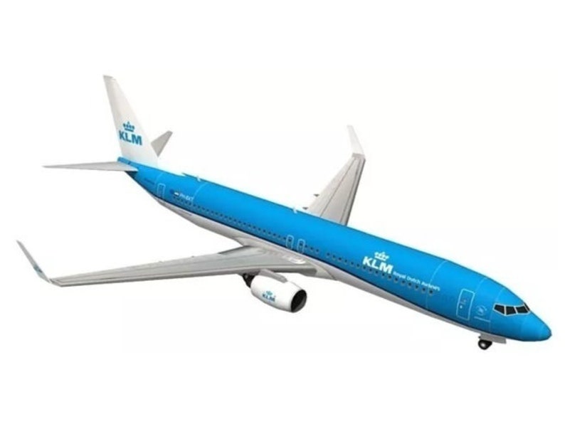 Boeing 737 KLM Commercial Aircraft Papercraft Paper Color Model Plans ...