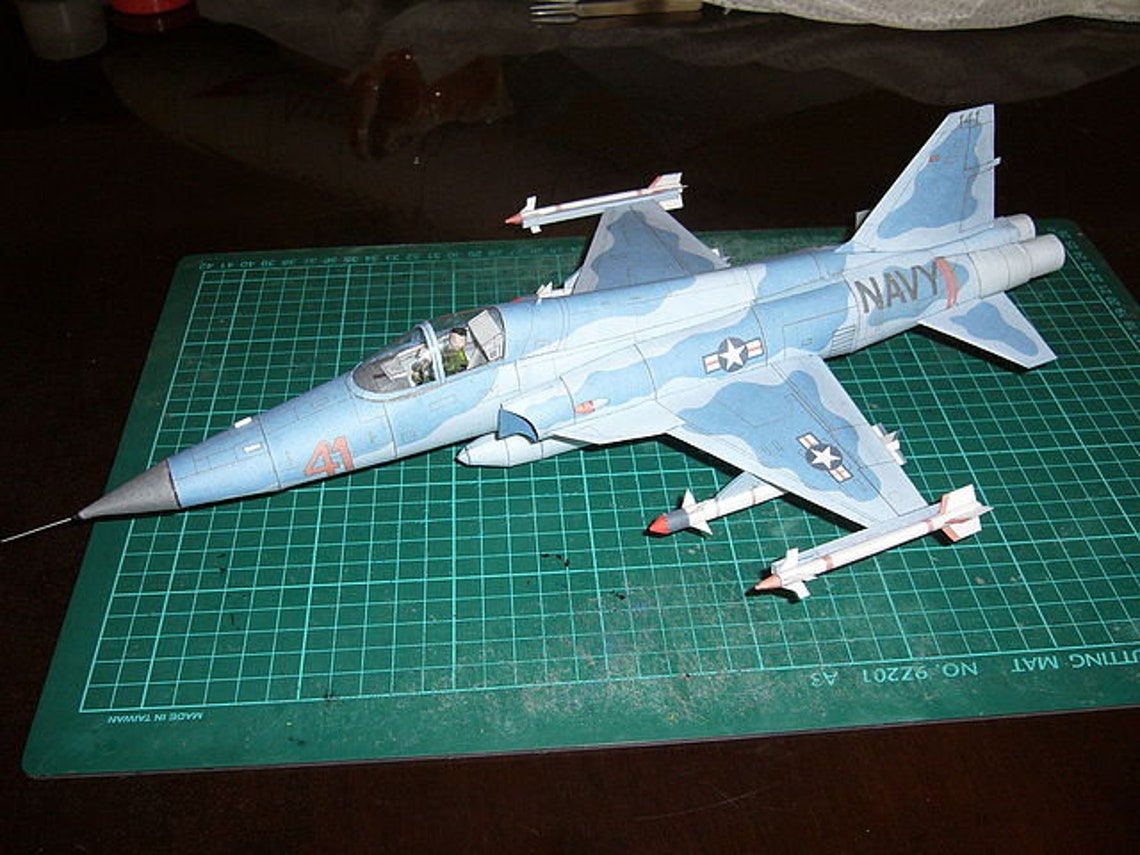 F-5 Tiger II Aircraft PaperCraft Paper Color Model Plans & | Etsy