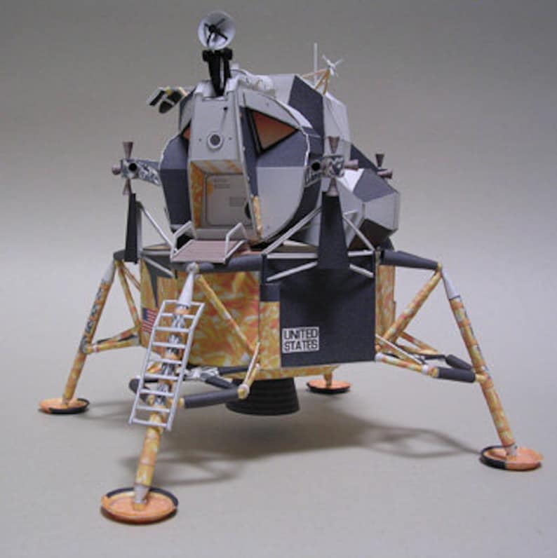 Apollo Lunar Module Papercraft Paper Color Model Plans & - Etsy Ireland
