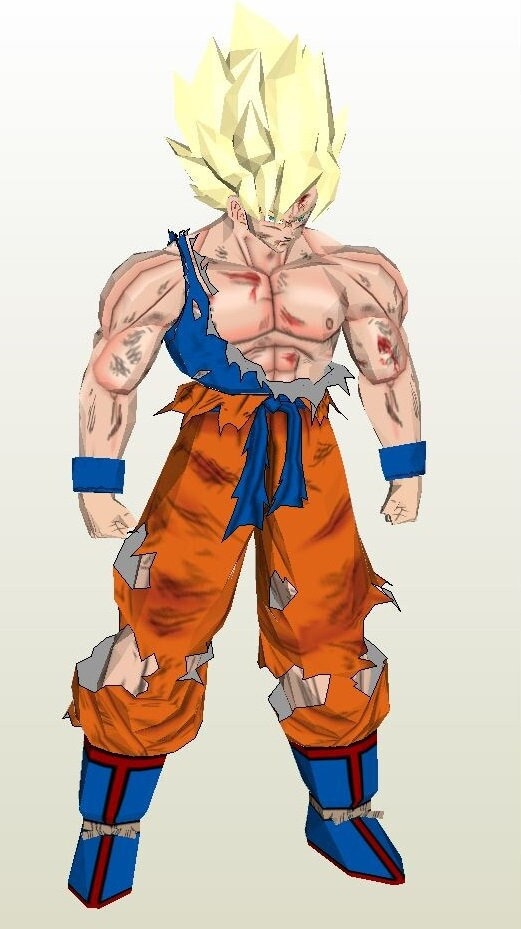 Goku Papercraft 3D Paper Model Digital File Plans Diy Paper - Etsy Canada