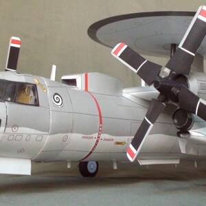E-2 Hawkeye Aircraft Carrier Turboprop Plane Papercraft Paper Color ...