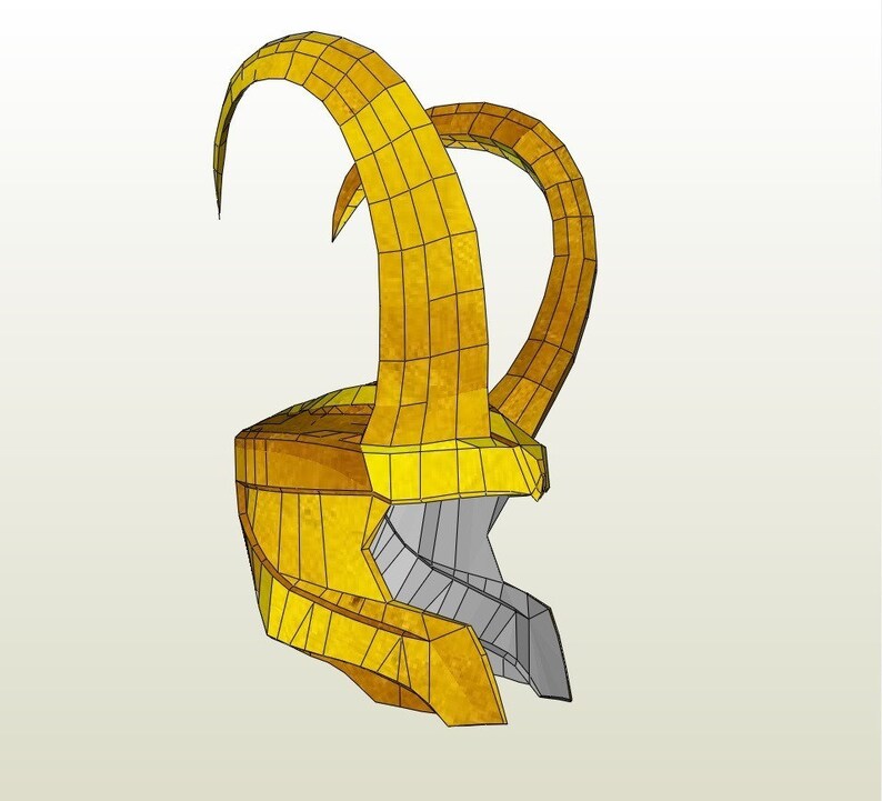 Loki Helmet Papercraft 3D Paper Model Mask Paper Craft - Etsy