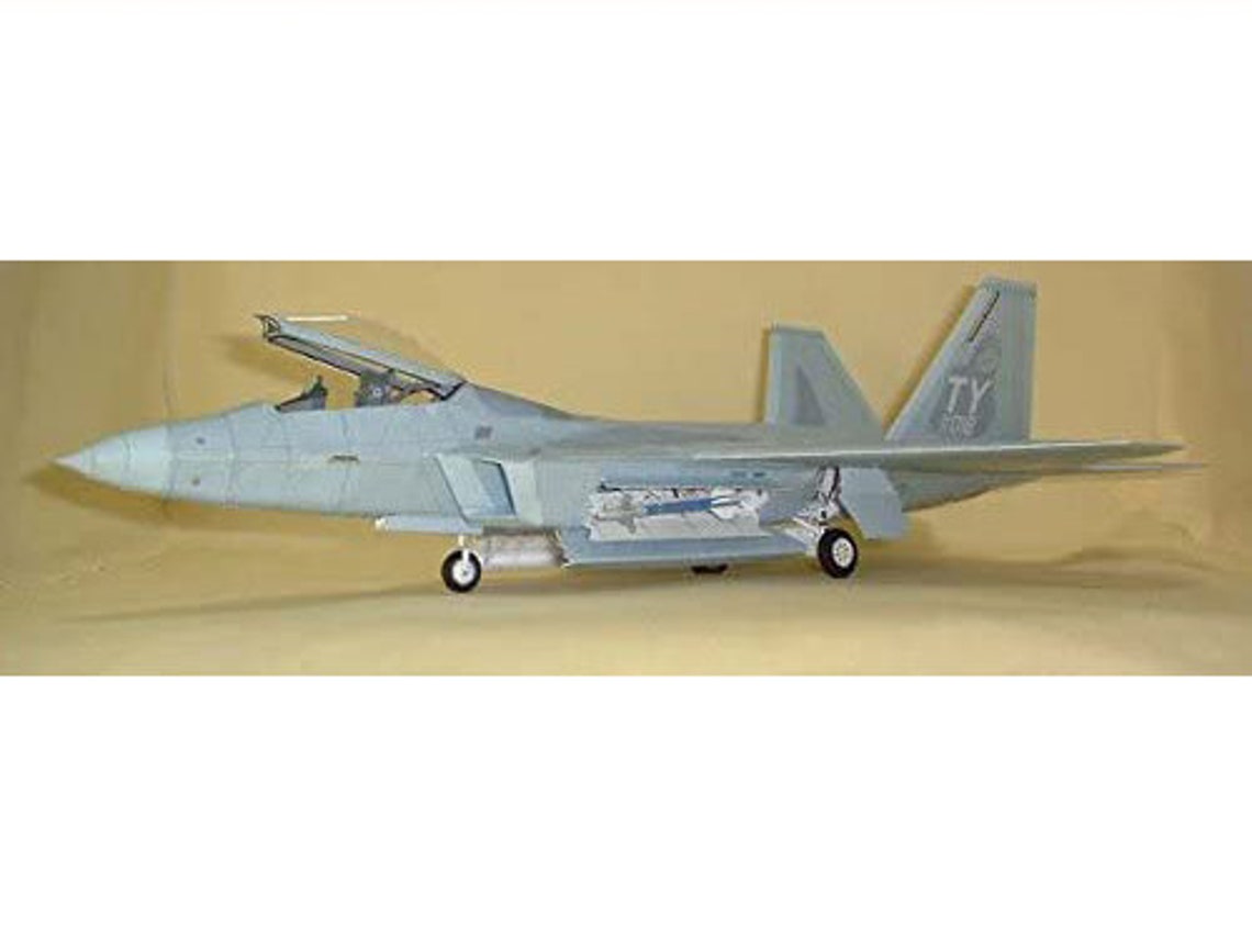 F-22 Raptor Attack Fighter Aircraft 3D Papercraft Paper Color - Etsy