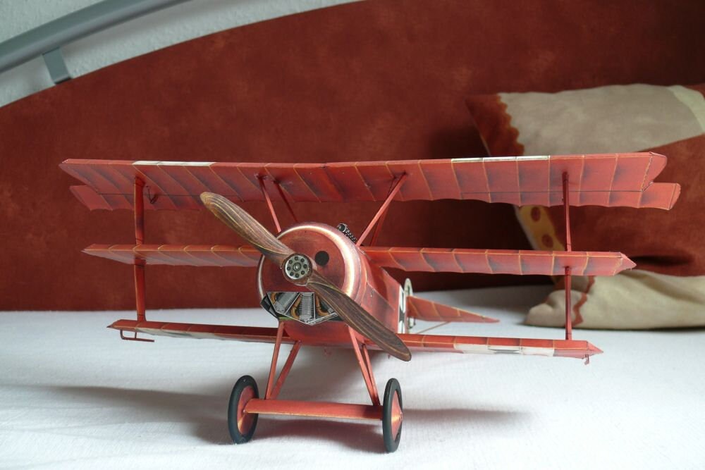 Fokker Dr.1 Red Baron Triplane Fighter Aircraft Papercraft - Etsy Singapore