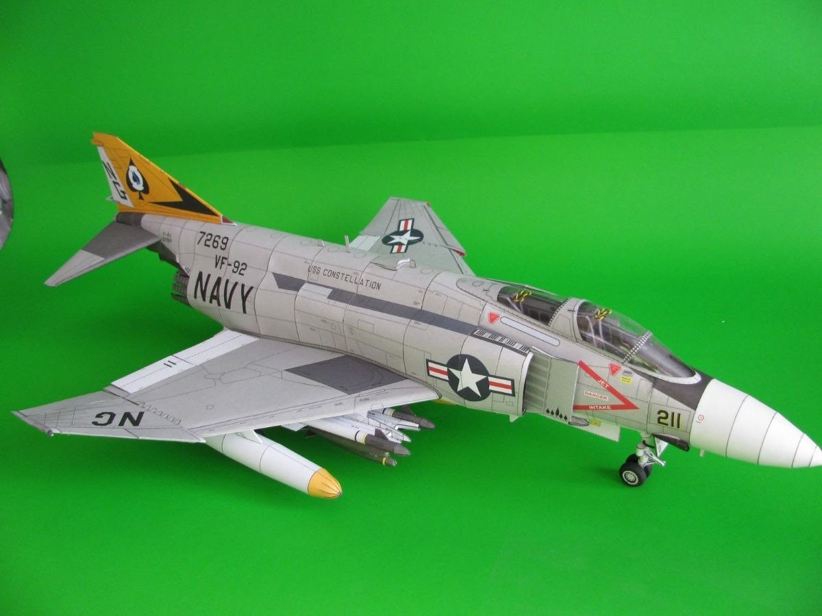 Navy F-4 Phantom 3D Attack Fighter Aircraft Papercraft Paper - Etsy UK