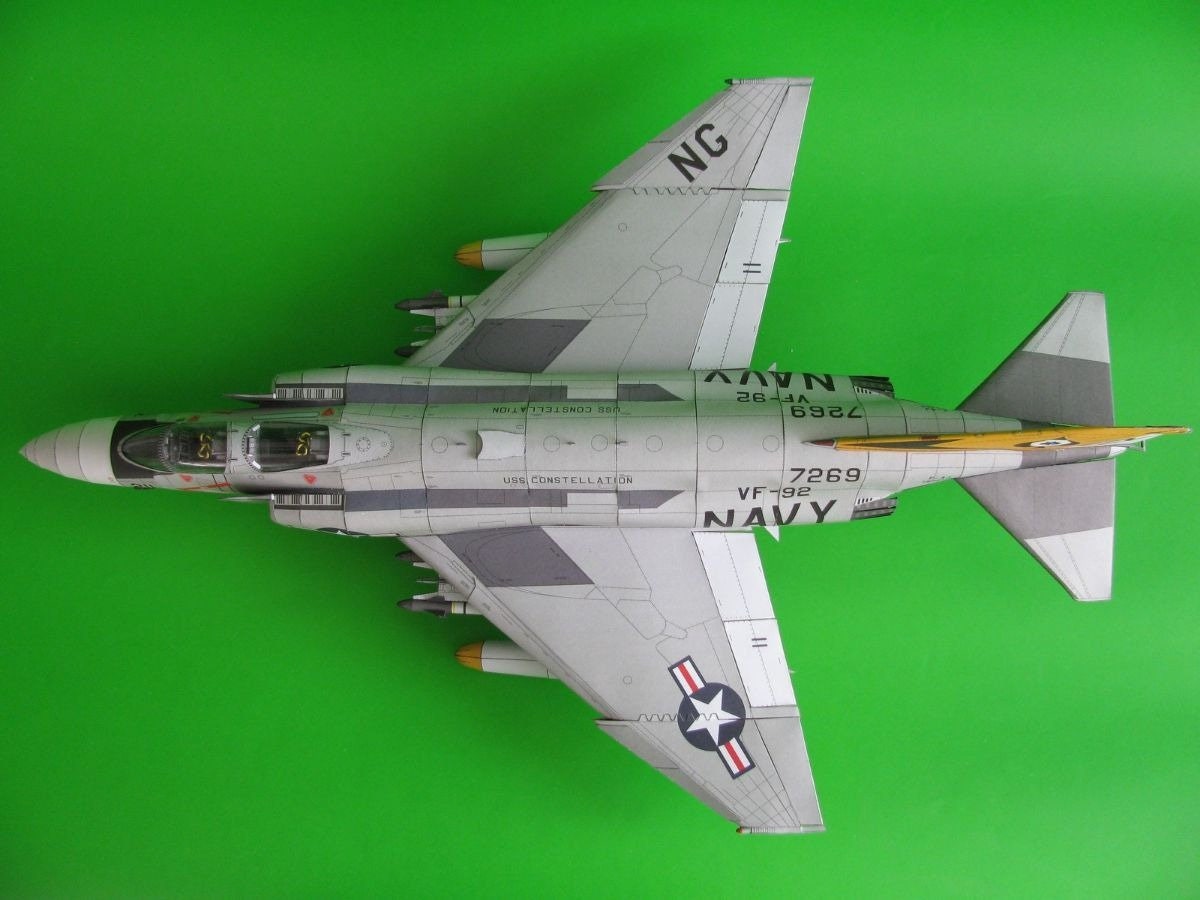 Navy F-4 Phantom 3D Attack Fighter Aircraft Papercraft Paper - Etsy UK