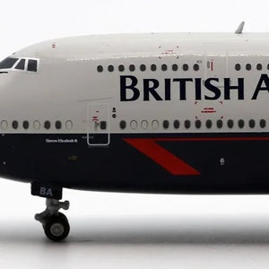 Retro British Airways Boeing 747 Jumbo Diecast Commercial Aircraft Jet ...