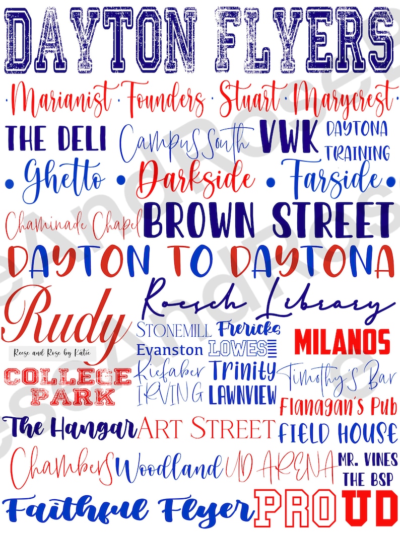University of Dayton Digital Print - Etsy