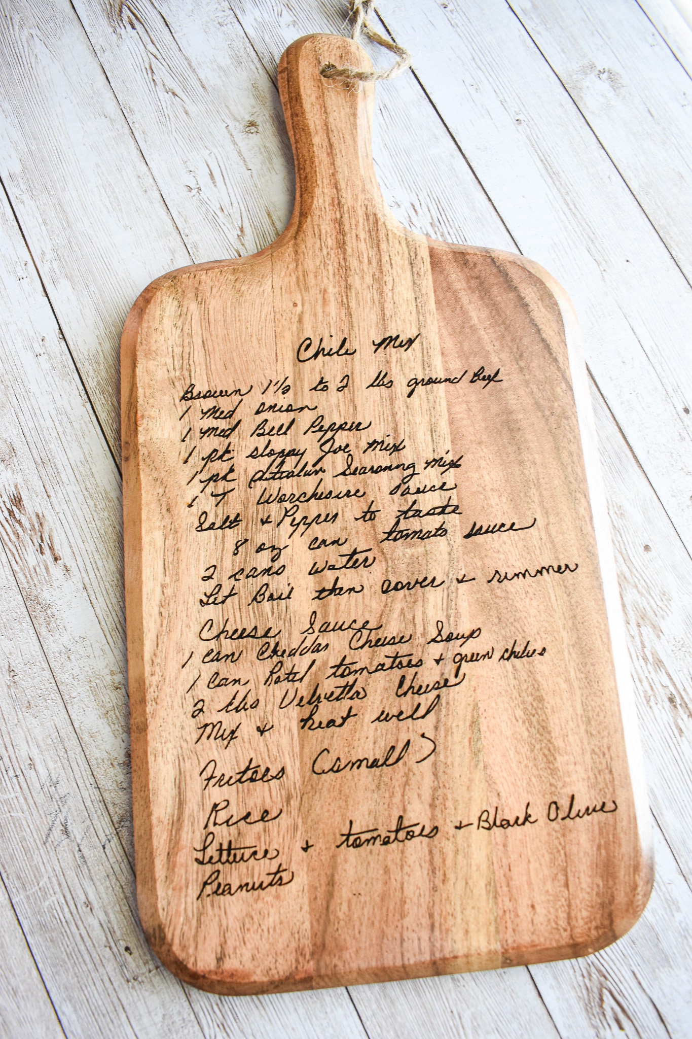 Recipe Cutting Board - Etsy