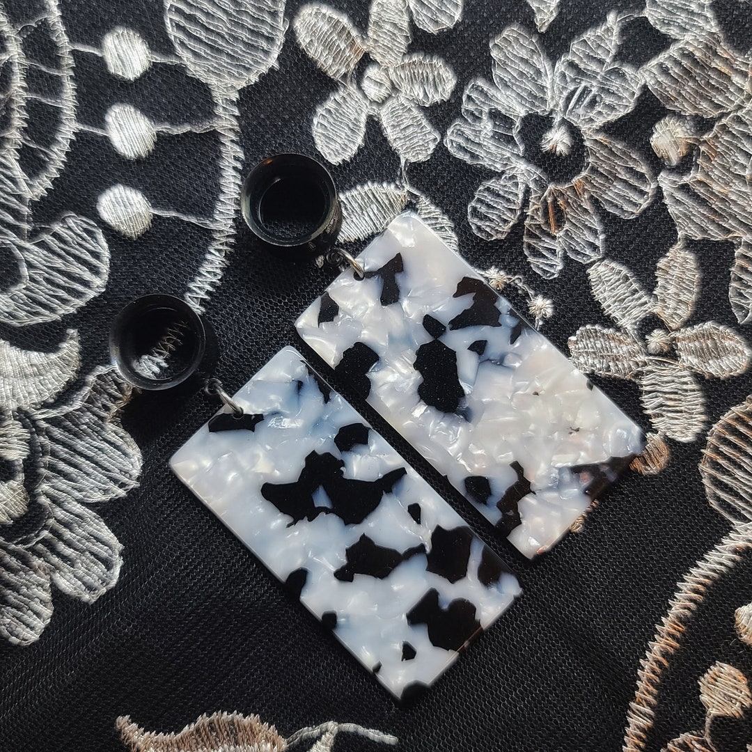 Speckled Plugs 12mm, 1/2 Inch Gauges/ Ear Weights/ Ear Hangers/ Crystal ...